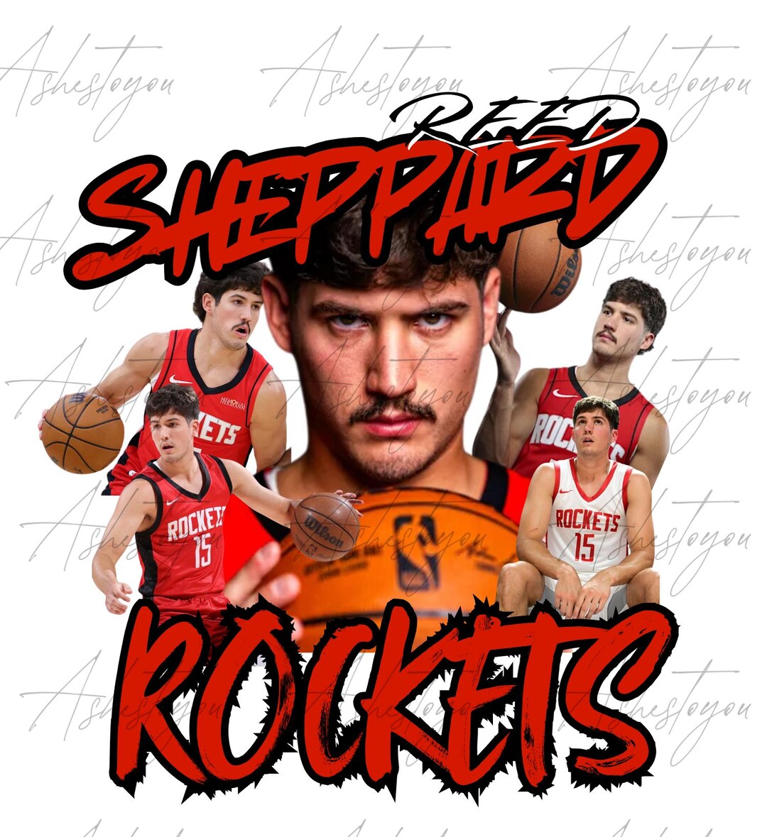 Reed Sheppard Houston Rockets PNG Transparent - Etsy