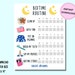 Printable Morning and Bedtime Checklist for Kids Daily Routine Chart ...