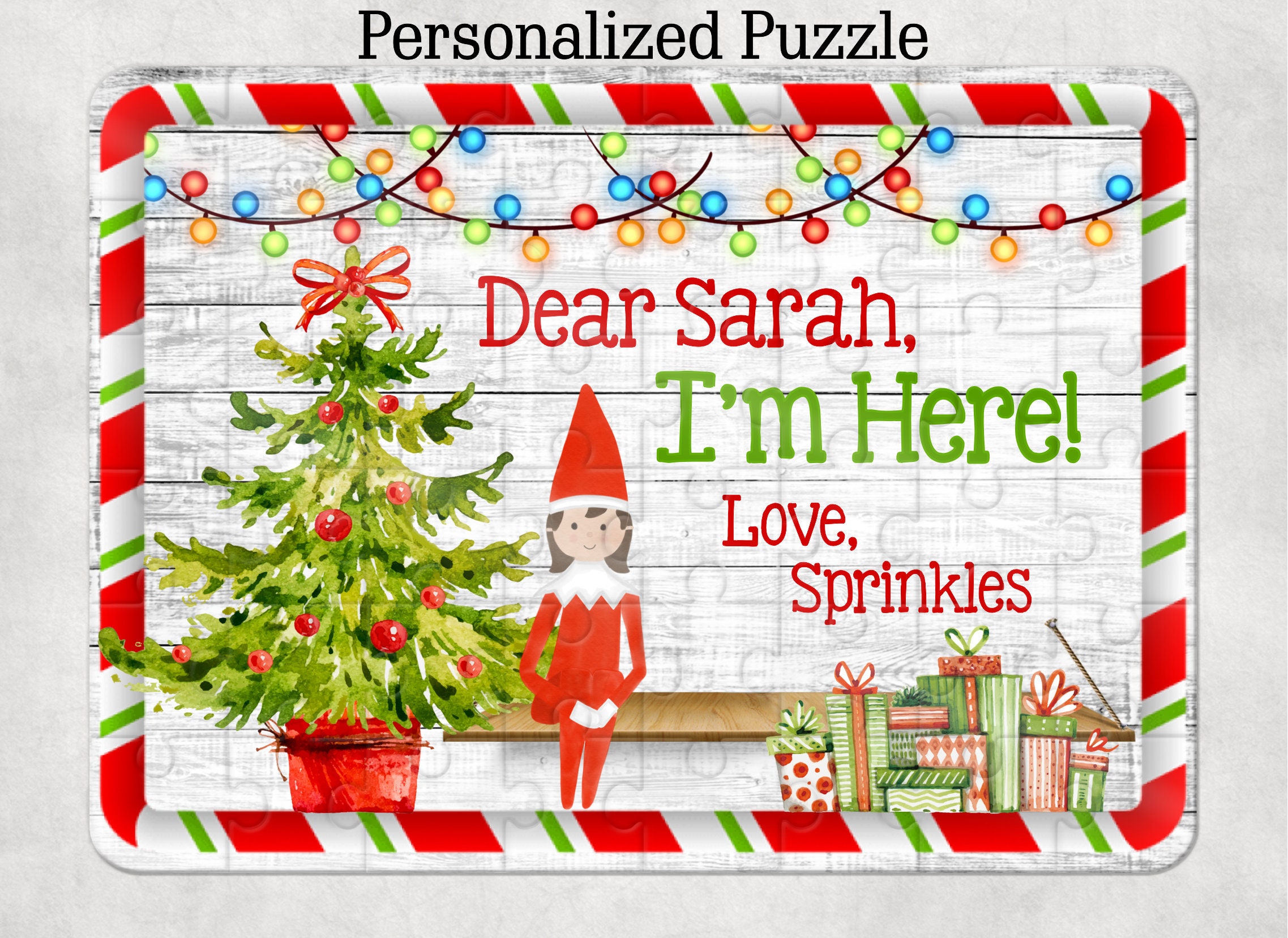 Personalized Christmas Elf Puzzle- Kids- Gift- Stocking Stuffer - Etsy