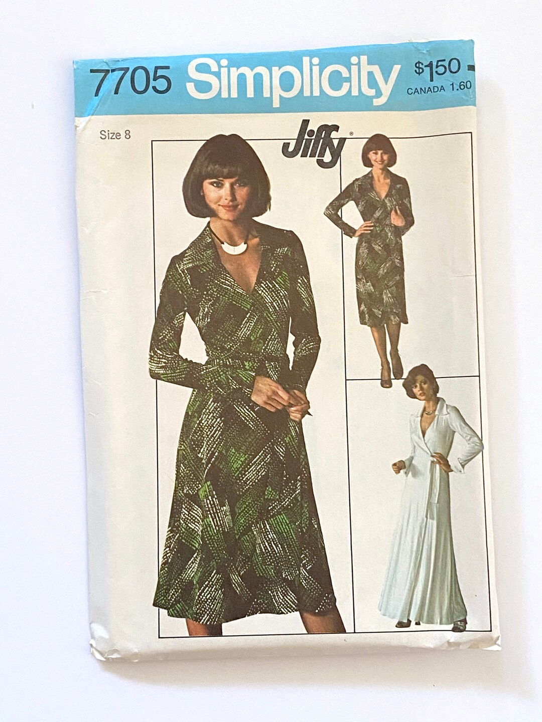 1970s VINTAGE SIMPLICITY PATTERN #7705 | Dress Misses Size 8 (small) - Etsy