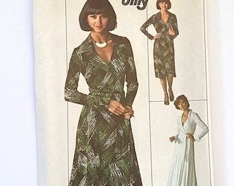 Vintage 1970s Womens Pattern -- Simplicity Dress or Top Size 8-10 Small ...