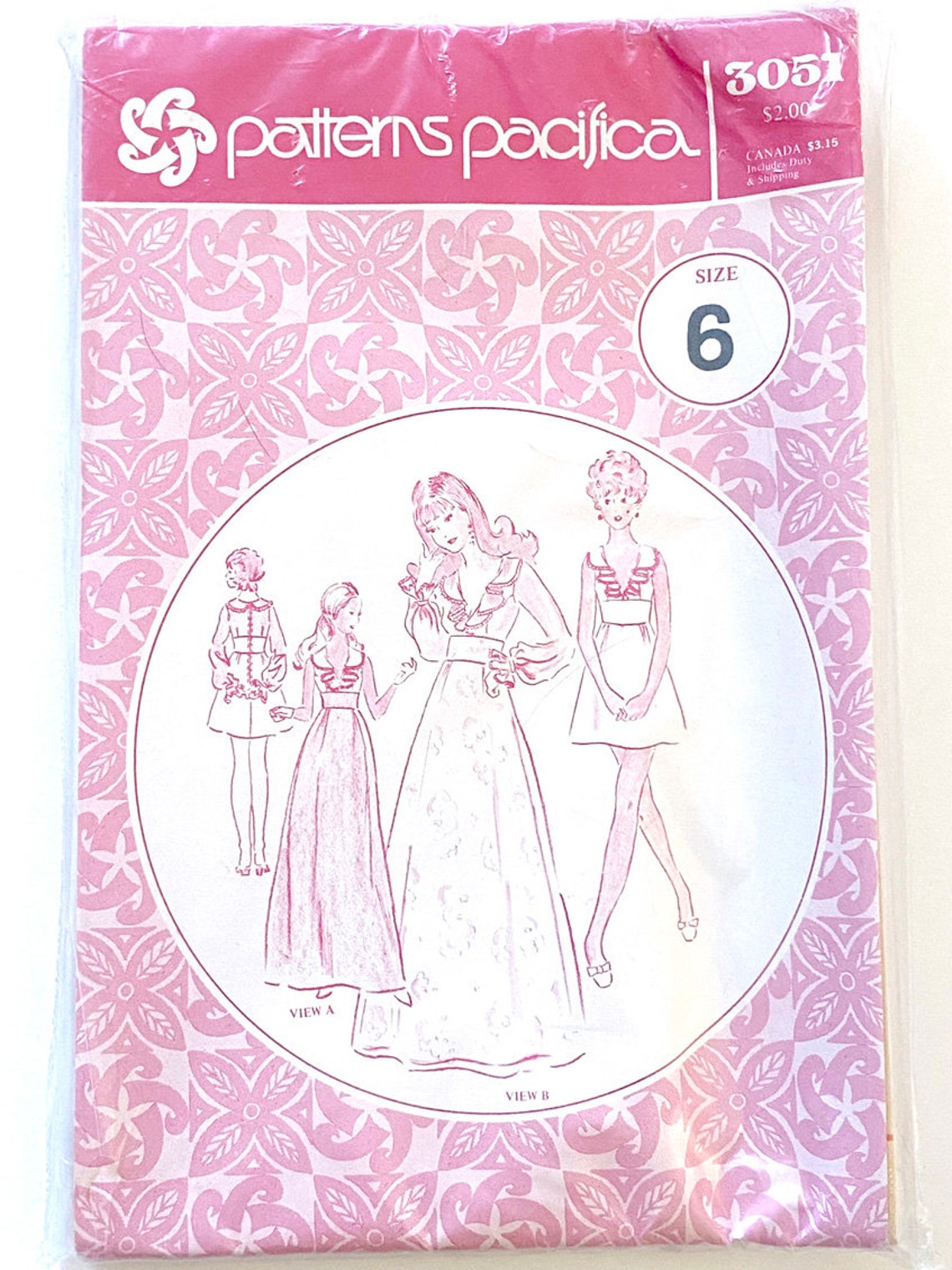 1960s VINTAGE PACIFICA PATTERN #3051 | Hawaiian Dresses Miss Size 6 (x ...