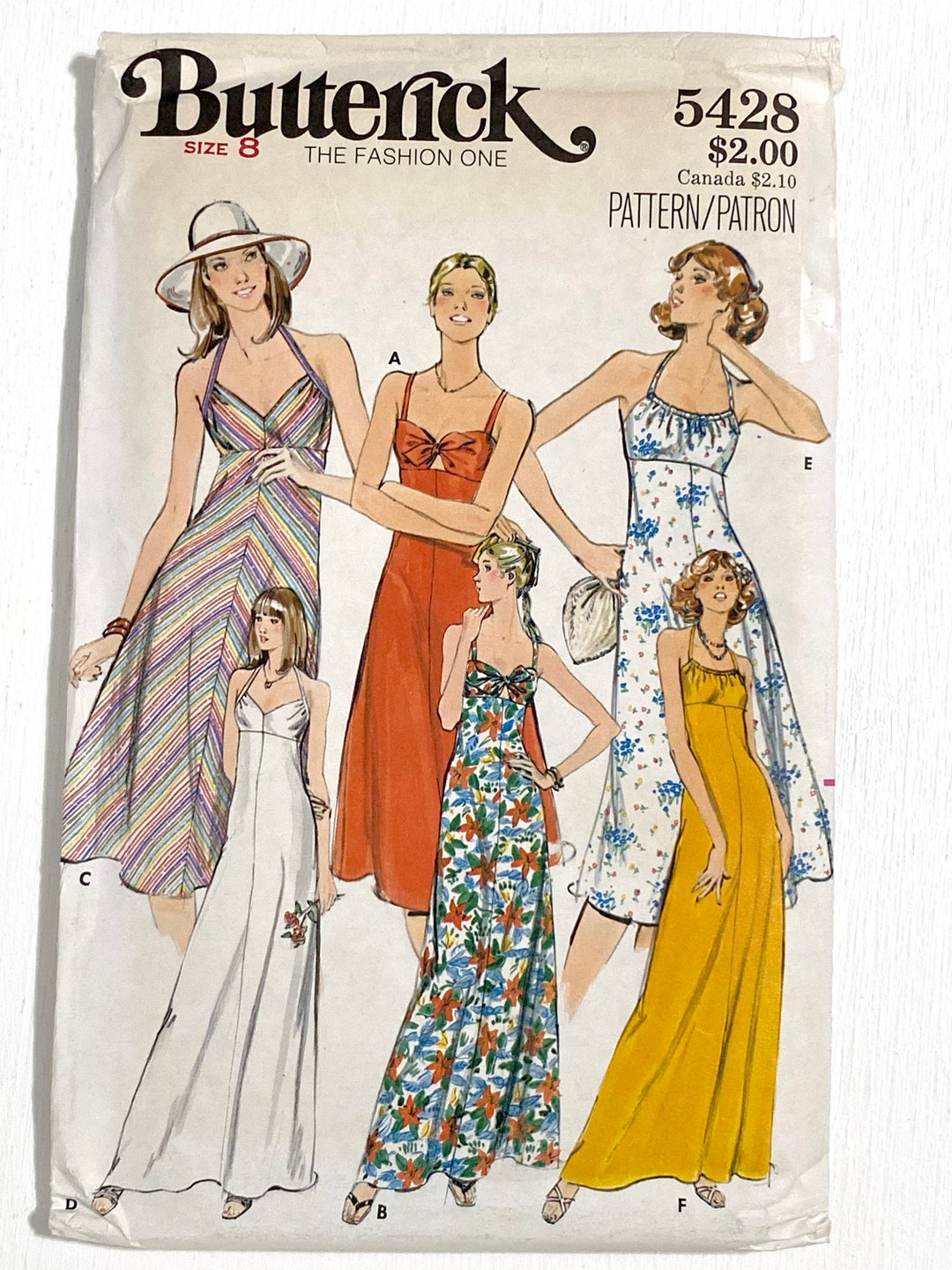 1970s VINTAGE BUTTERICK PATTERN 5428 Casual Maxi Summer - Etsy