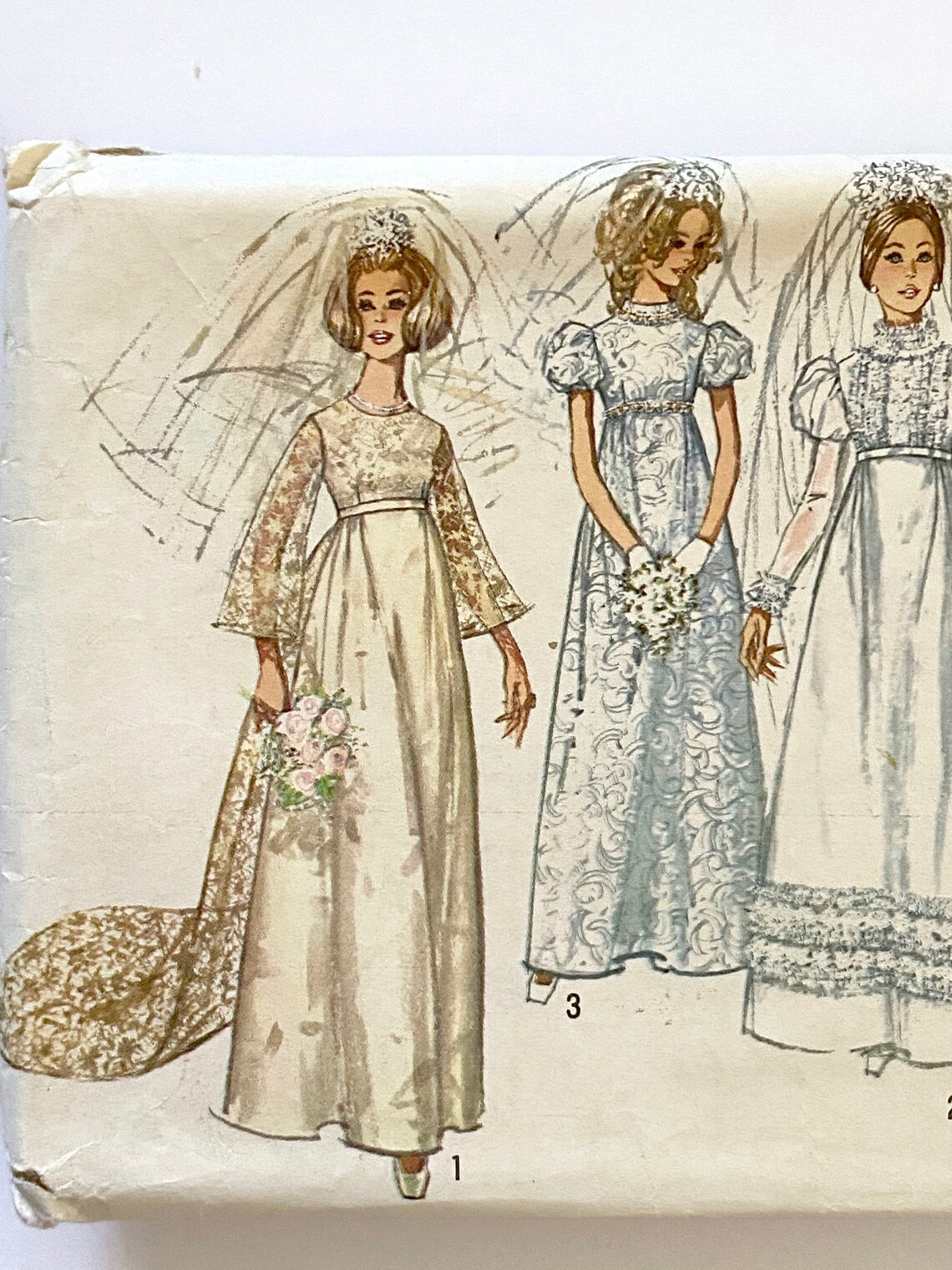1970s 1960s VINTAGE SIMPLICITY PATTERN 8589 Wedding Dress - Etsy
