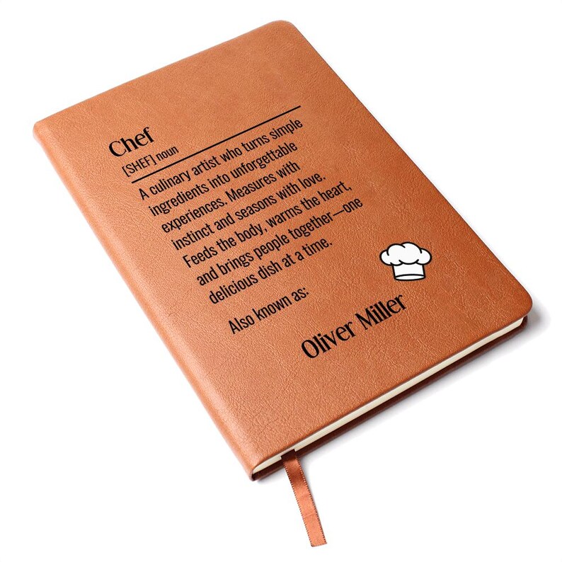 Personalized Chef Journal Dictionary Definition Custom Culinary ...