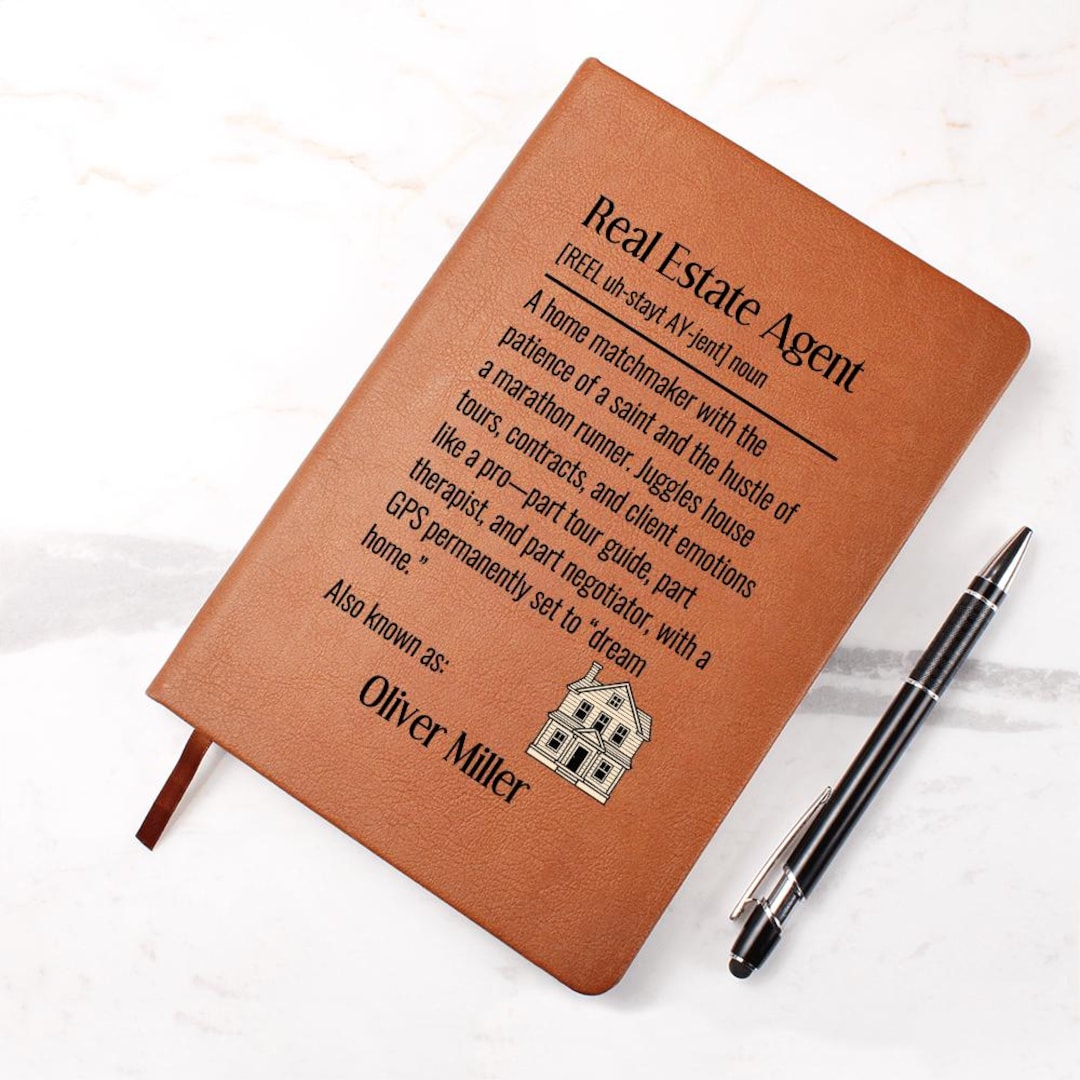 Personalized Real Estate Agent Journal, Custom Realtor Definition ...