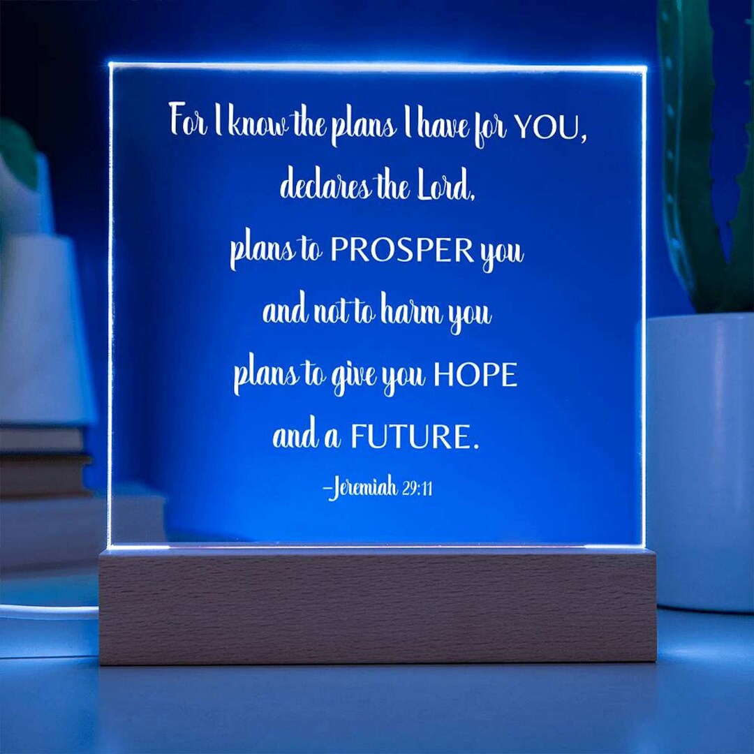Jeremiah 29:11 Sign, for I Know the Plans I Have for You, Jeremiah 29 ...