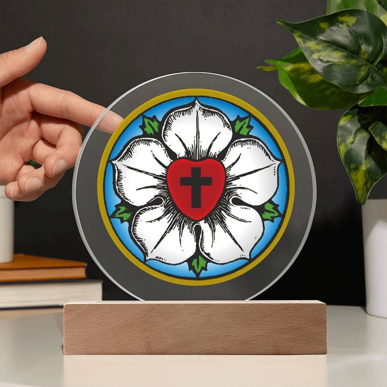 Luther Rose, Luther Rose Plaque, Lutheran Seal LED Light, Lutheran ...