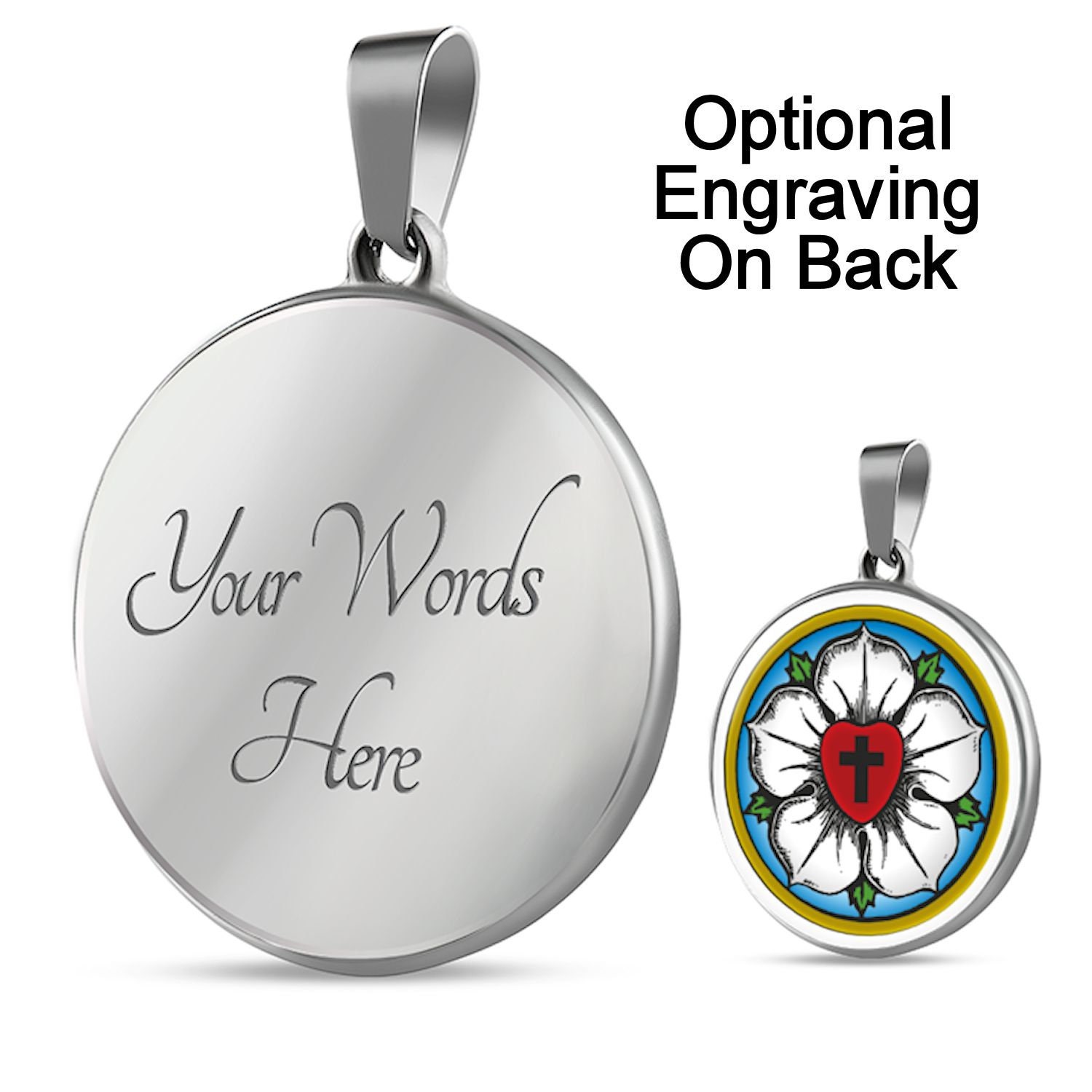 Luther Rose Pendant Necklace Lutheran Jewelry Reformation Gift for ...