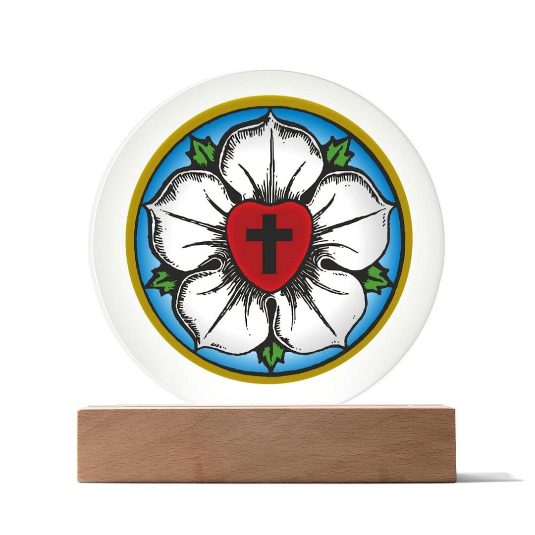 Luther Rose, Luther Rose Plaque, Lutheran Seal LED Light, Lutheran ...