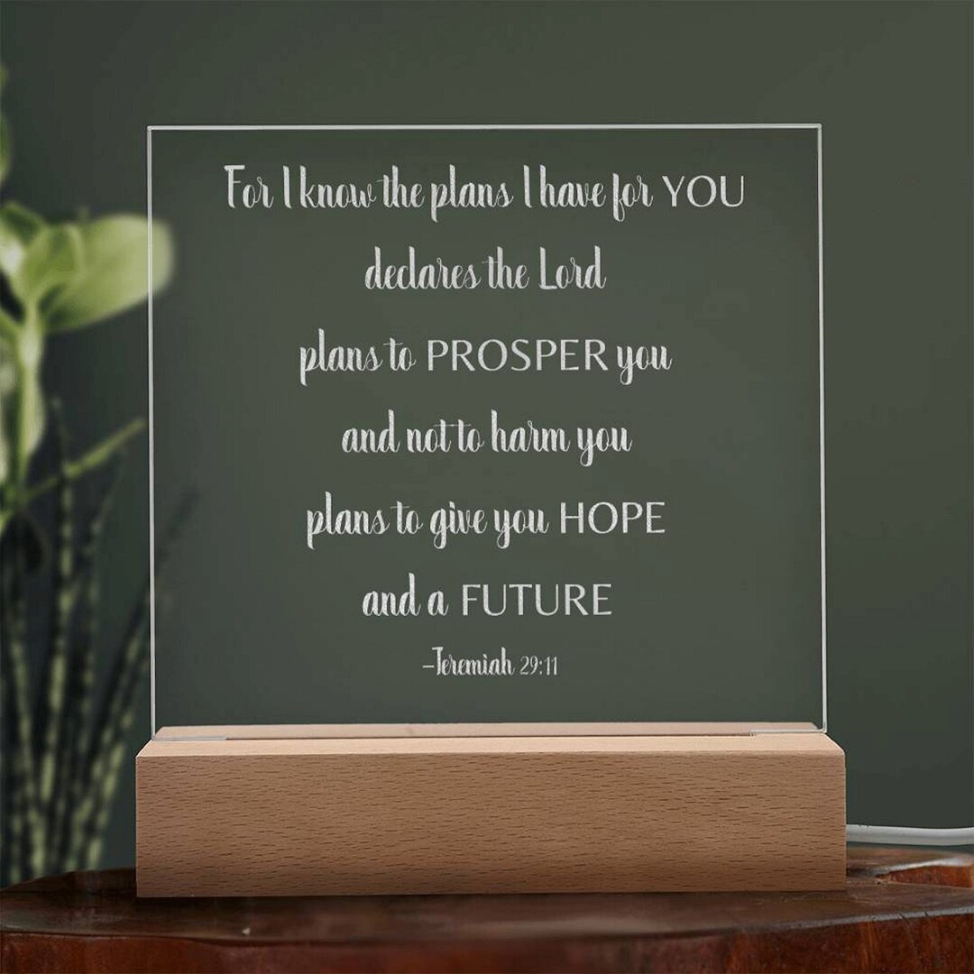 Jeremiah 29:11 Sign, for I Know the Plans I Have for You, Jeremiah 29 ...