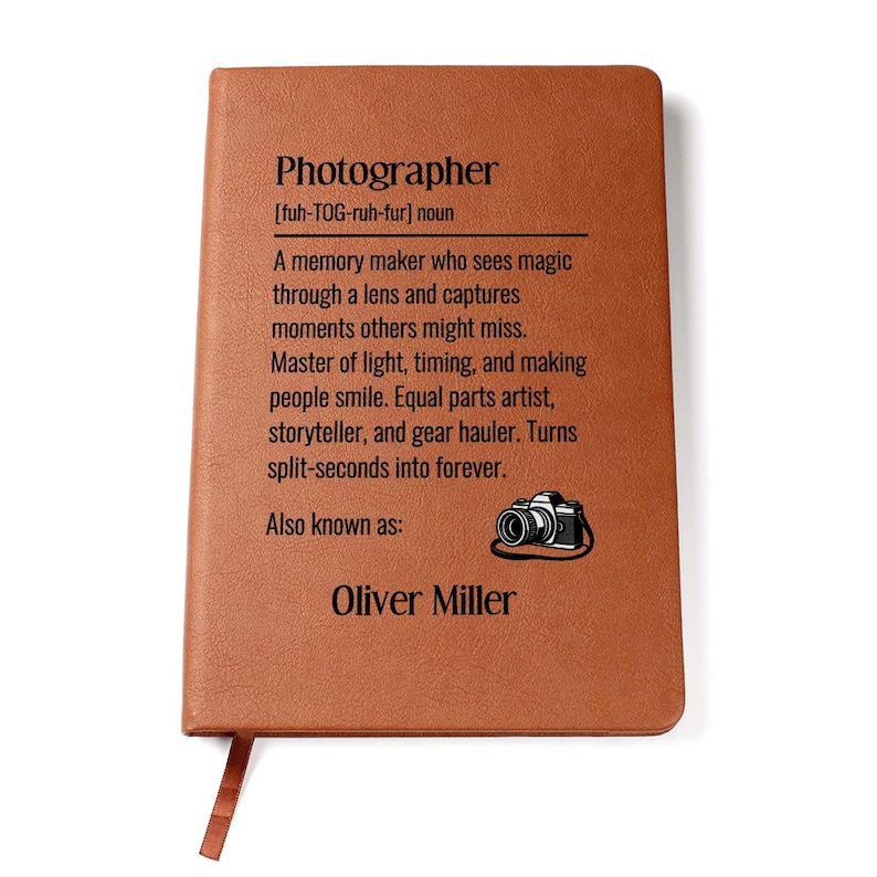 Personalized Photographer Journal, Custom Photographer Notebook ...