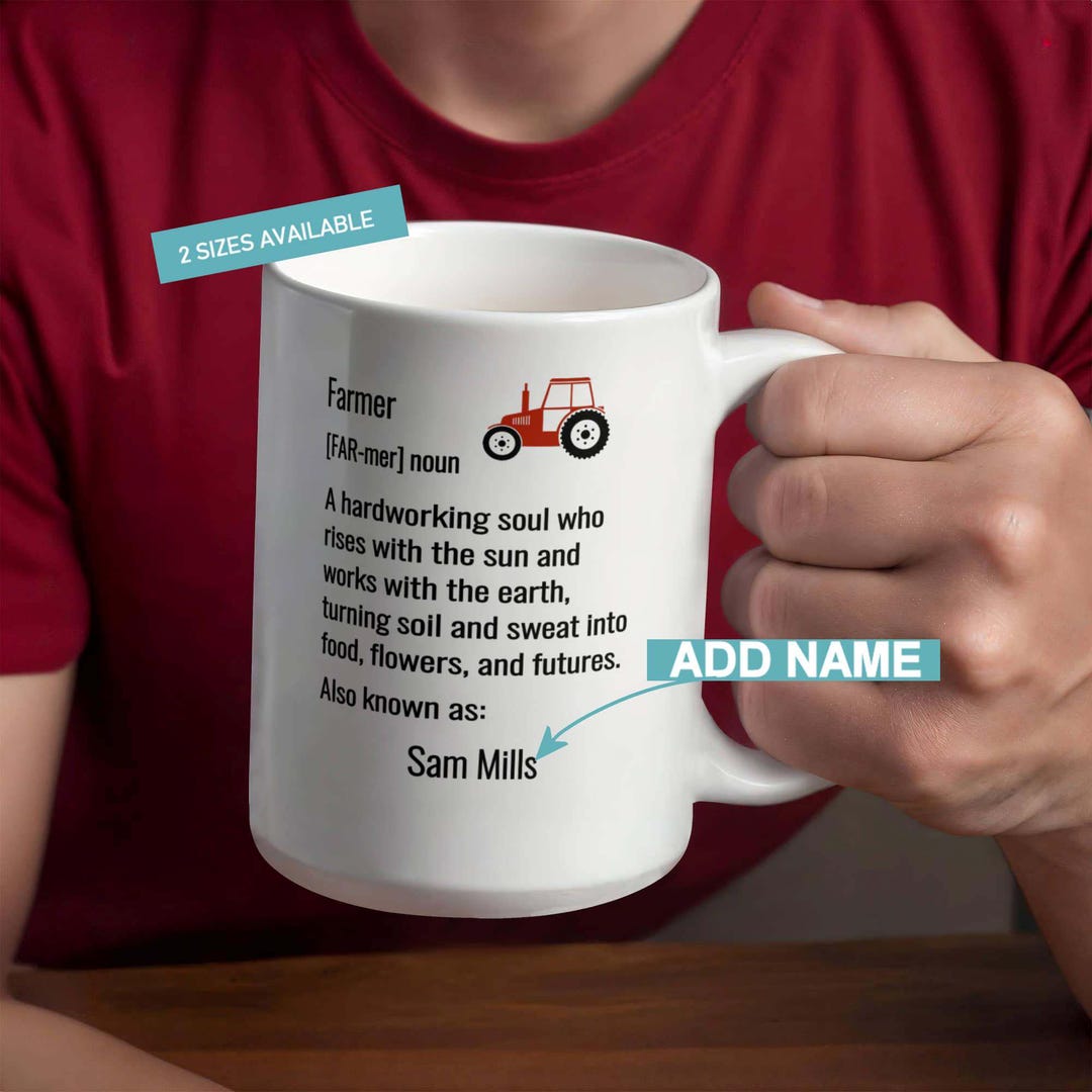 Personalized Farmer Mug: Custom Definition Agriculture Gift for Farmers ...
