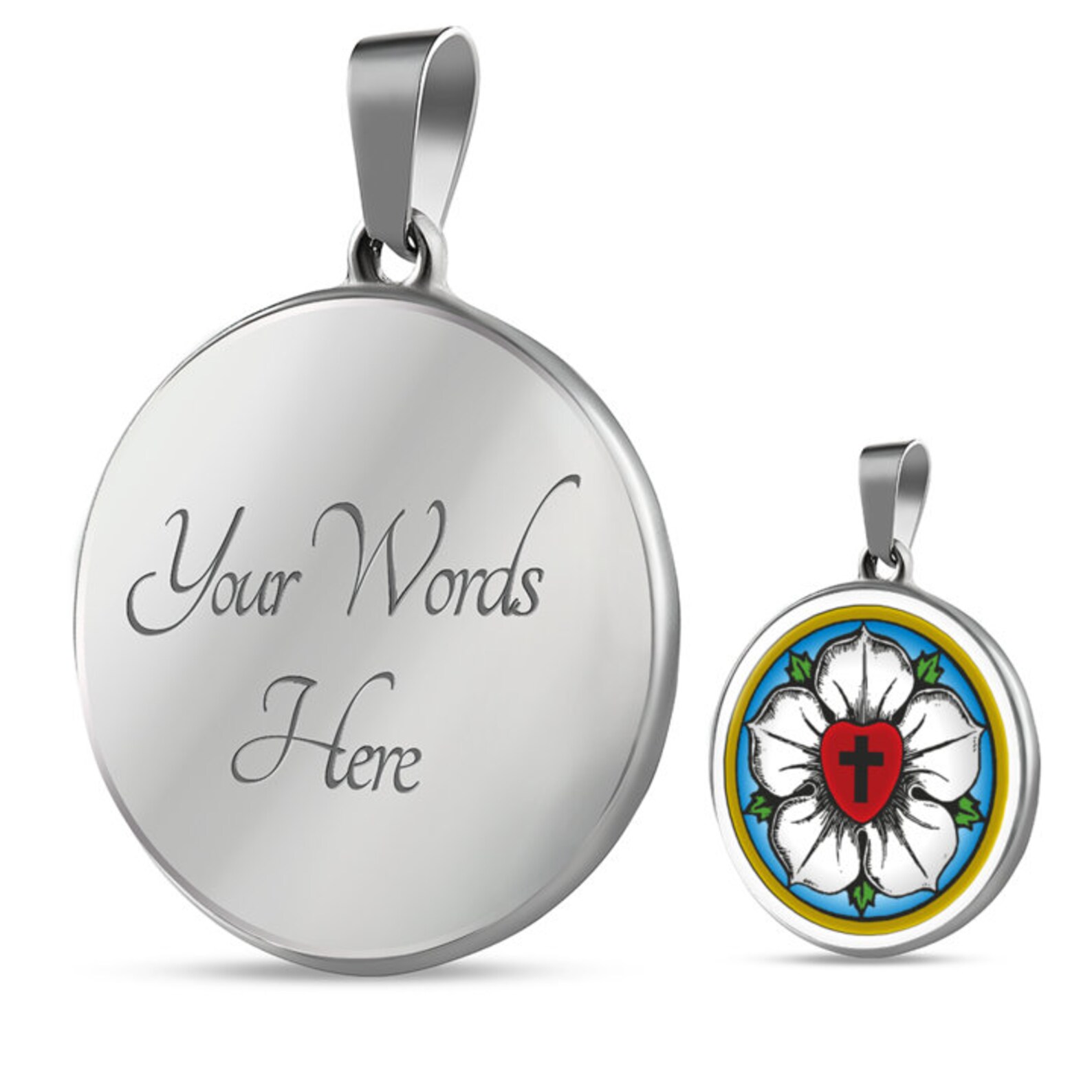 Luther Rose Pendant Necklace Lutheran Jewelry Reformation Gift for ...