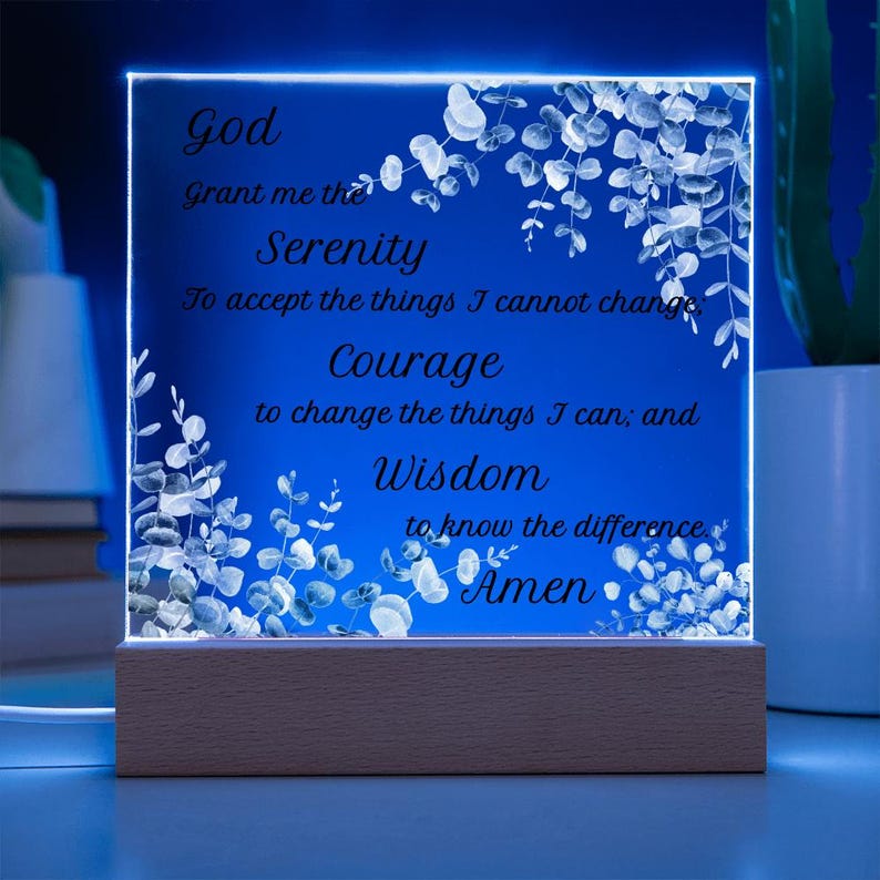 Serenity Prayer, Serenity Prayer Lighted Plaque, God Grant Me the ...