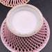Vintage Kasuga Ware Porcelain Pink Swirl Lattice Covered Bowl - Etsy