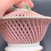 Vintage Kasuga Ware Porcelain Pink Swirl Lattice Covered Bowl - Etsy