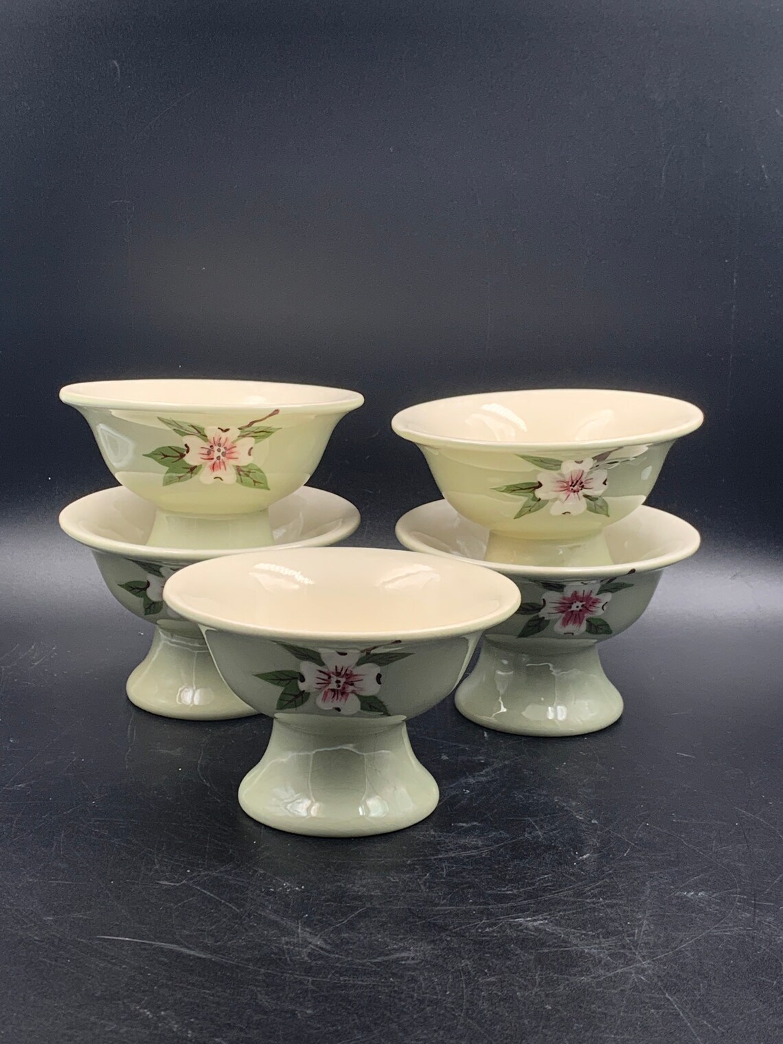 Vintage 1940s Weil Ware brentwood Footed Dessert - Etsy