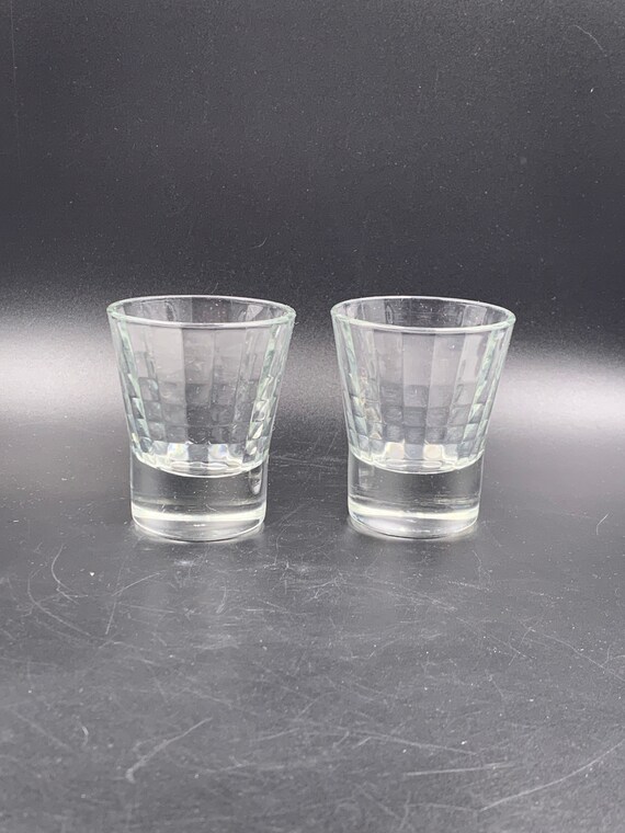 Set Of 2 Crystal Shot Glasses 0421 Etsy
