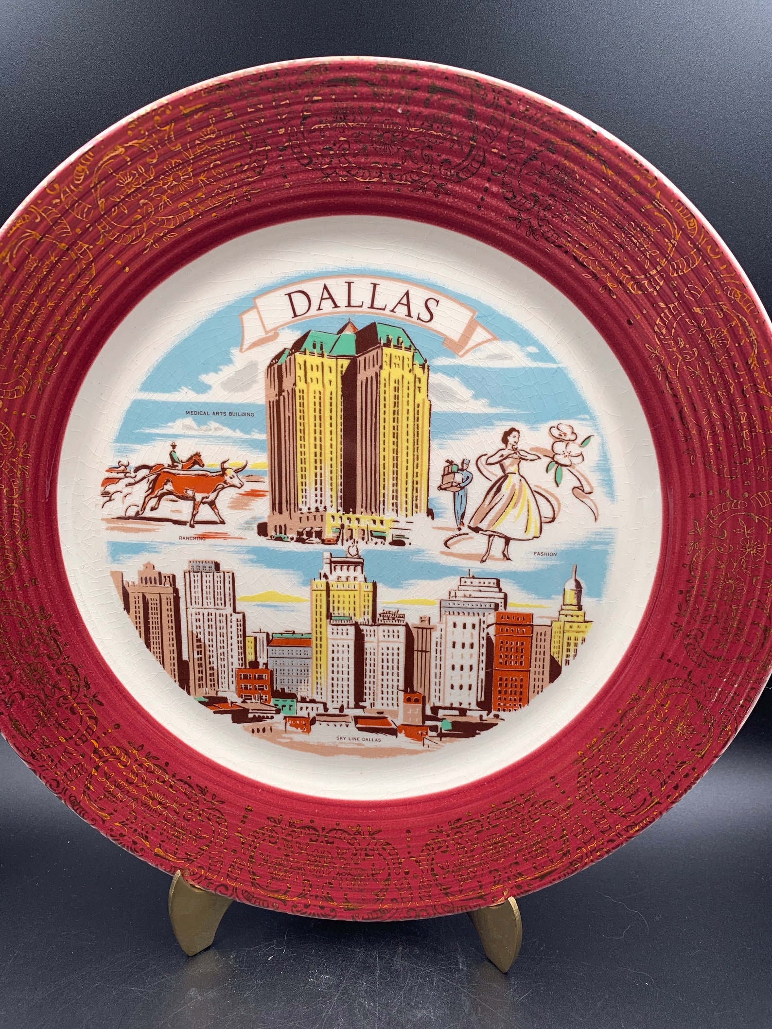 Vintage Dallas Plate by Sanders Mfg Co. 0621 | Etsy