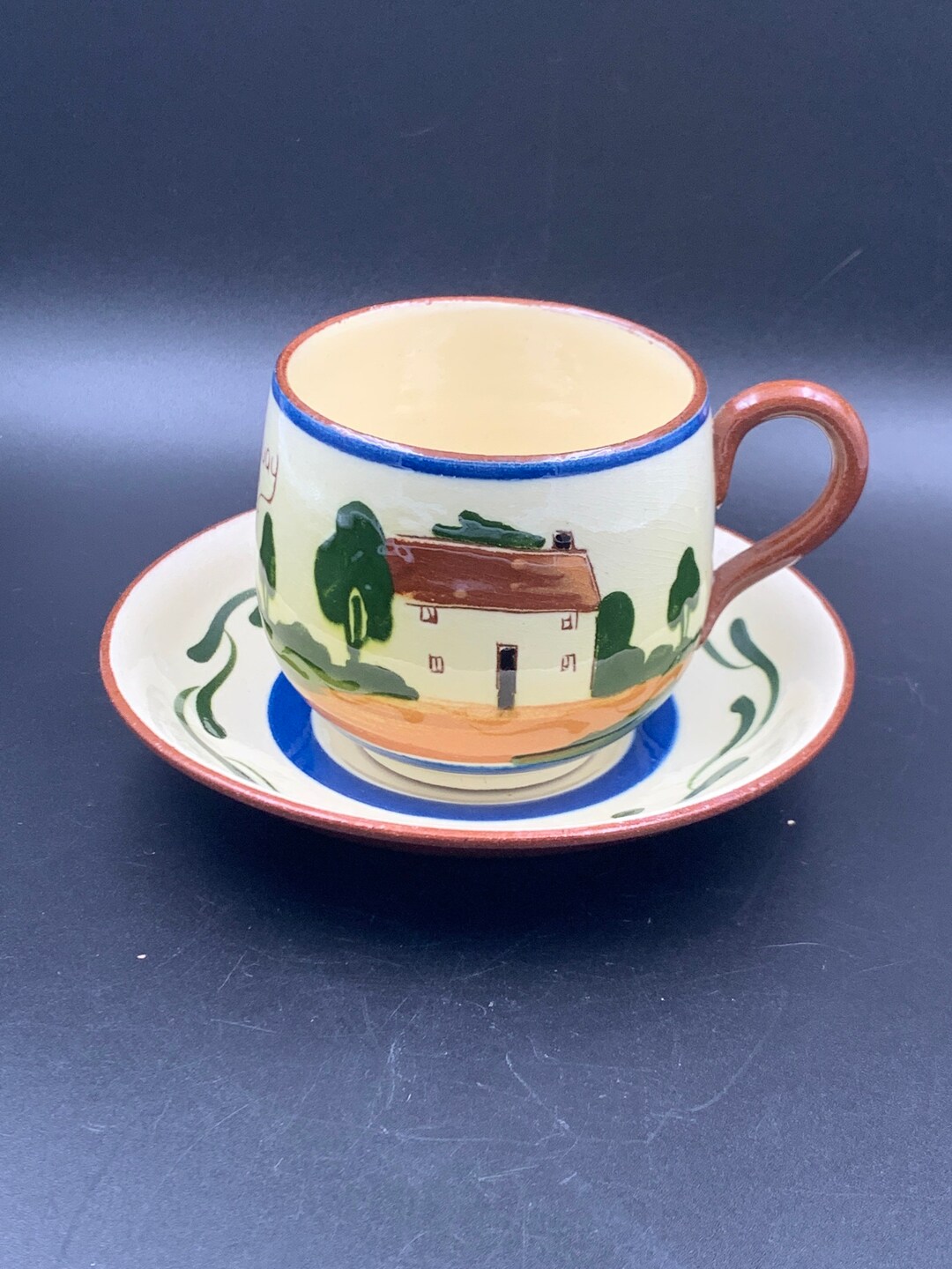 Vintage Mottoware Watcombe Torquay Pottery Cup and Saucer - Etsy