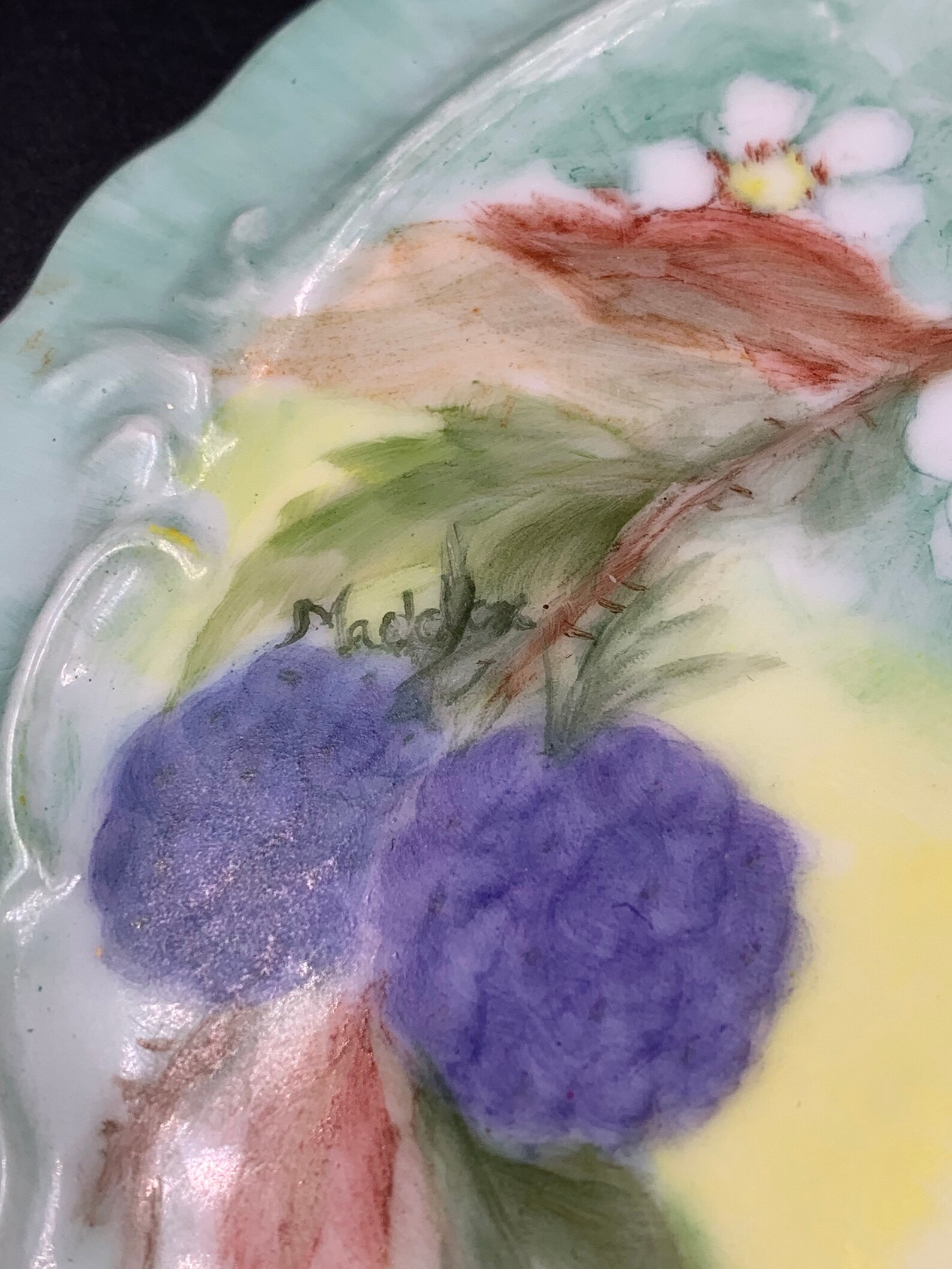 Vintage Hand Painted Artist Signed Plate 0322 - Etsy