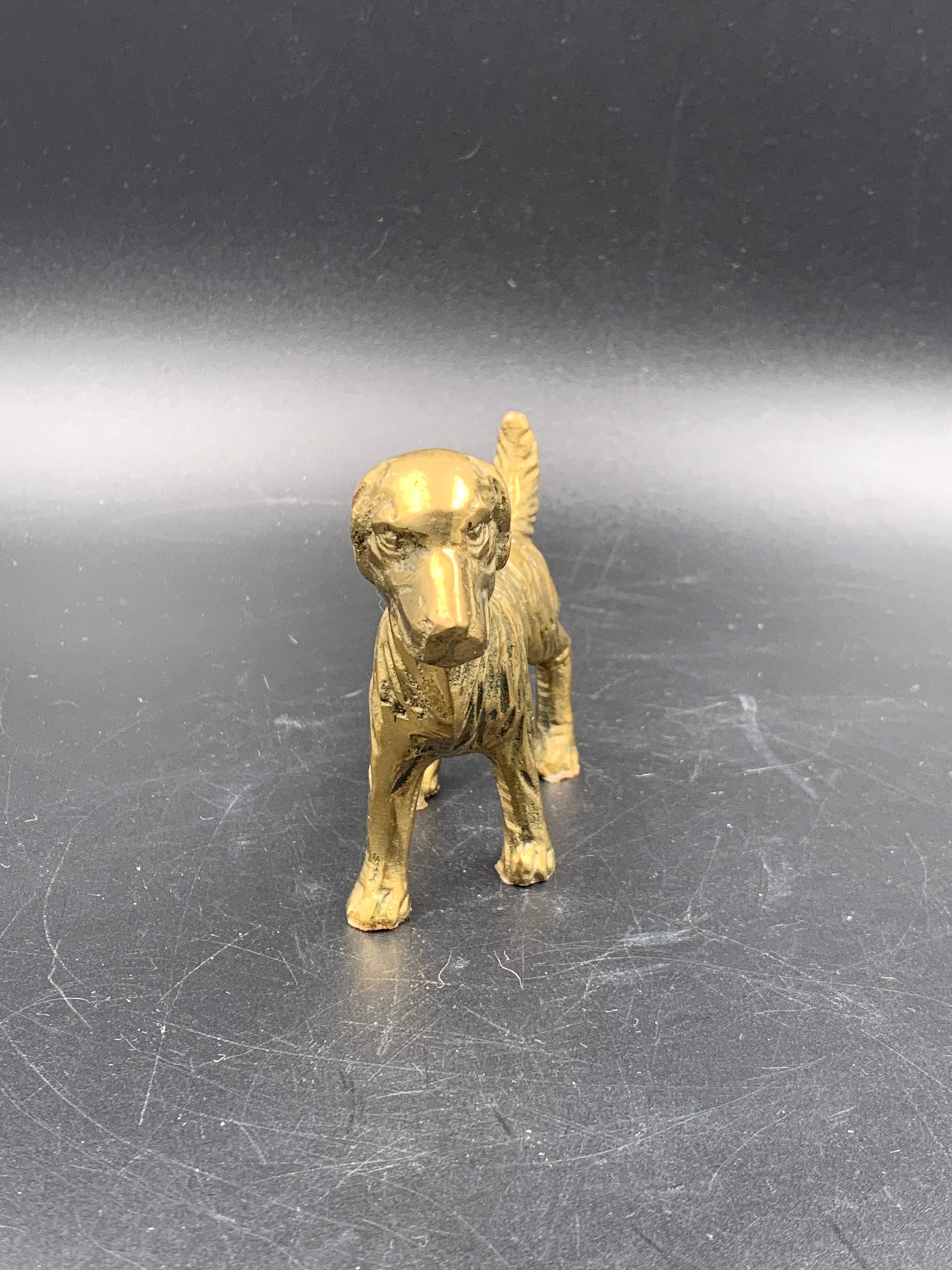 Small Brass Retriever Dog Statue 04/21 - Etsy