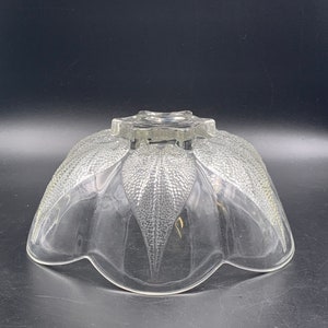 Vintage Indiana Glass Scalloped Rim Beaded Leaf Bowl 1121 - Etsy