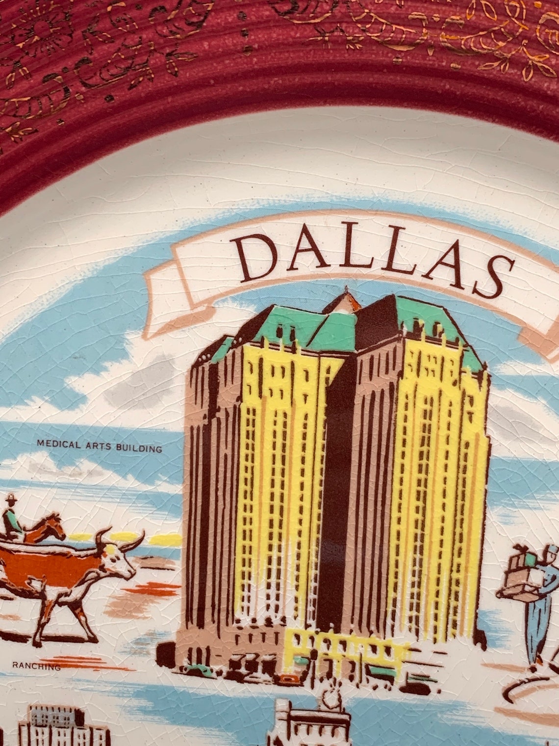 Vintage Dallas Plate by Sanders Mfg Co. 0621 | Etsy