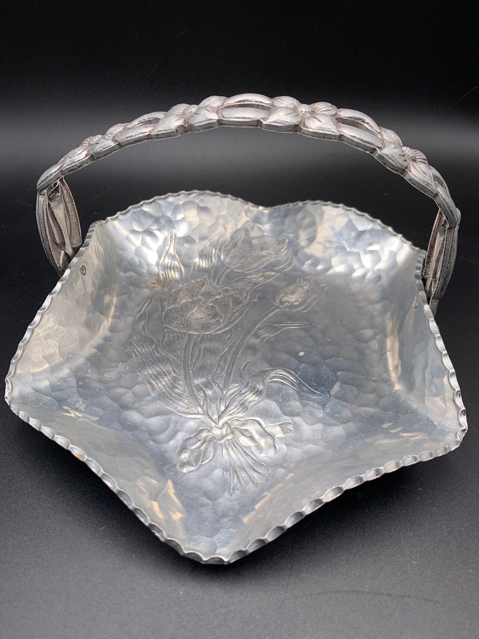 Vintage Hand Wrought Creation Basket by Rodney Kent 0121 - Etsy