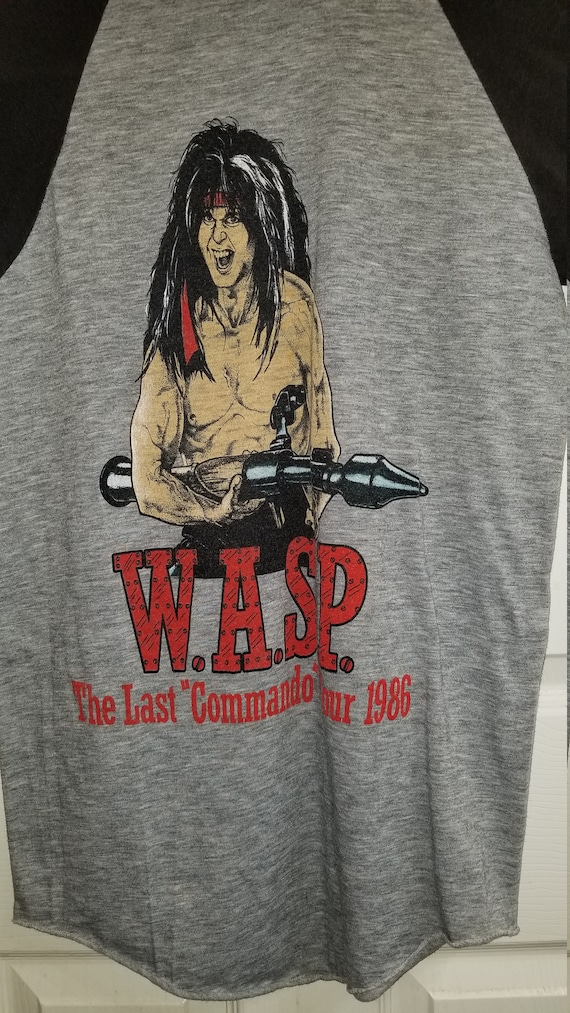 VTG wasp 1985 last commando large Jersey tour shirt - Gem