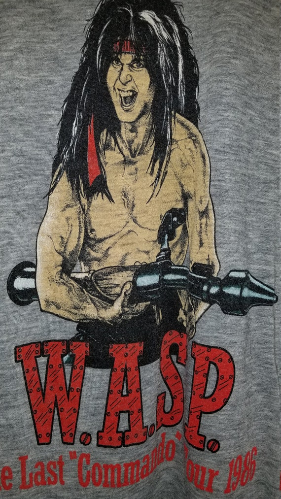 VTG wasp 1985 last commando large Jersey tour shirt - Gem