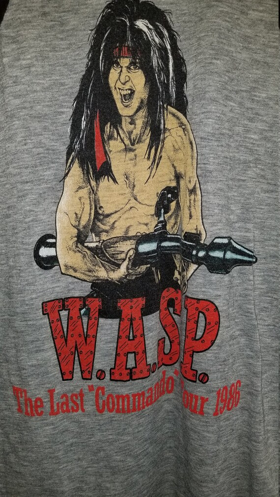 VTG wasp 1985 last commando large Jersey tour shirt - Gem