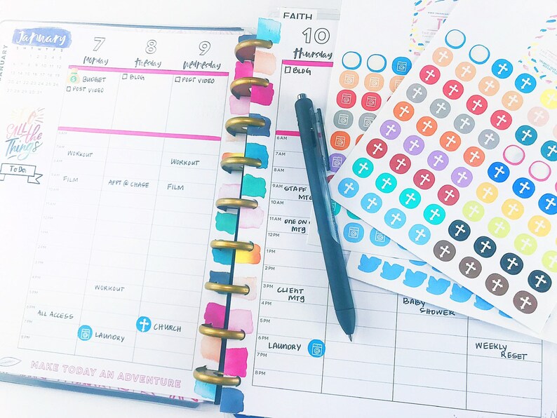 Cross Stickers | Etsy