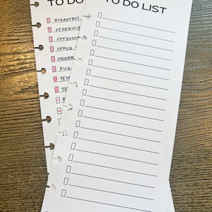To Do List Inserts - Etsy