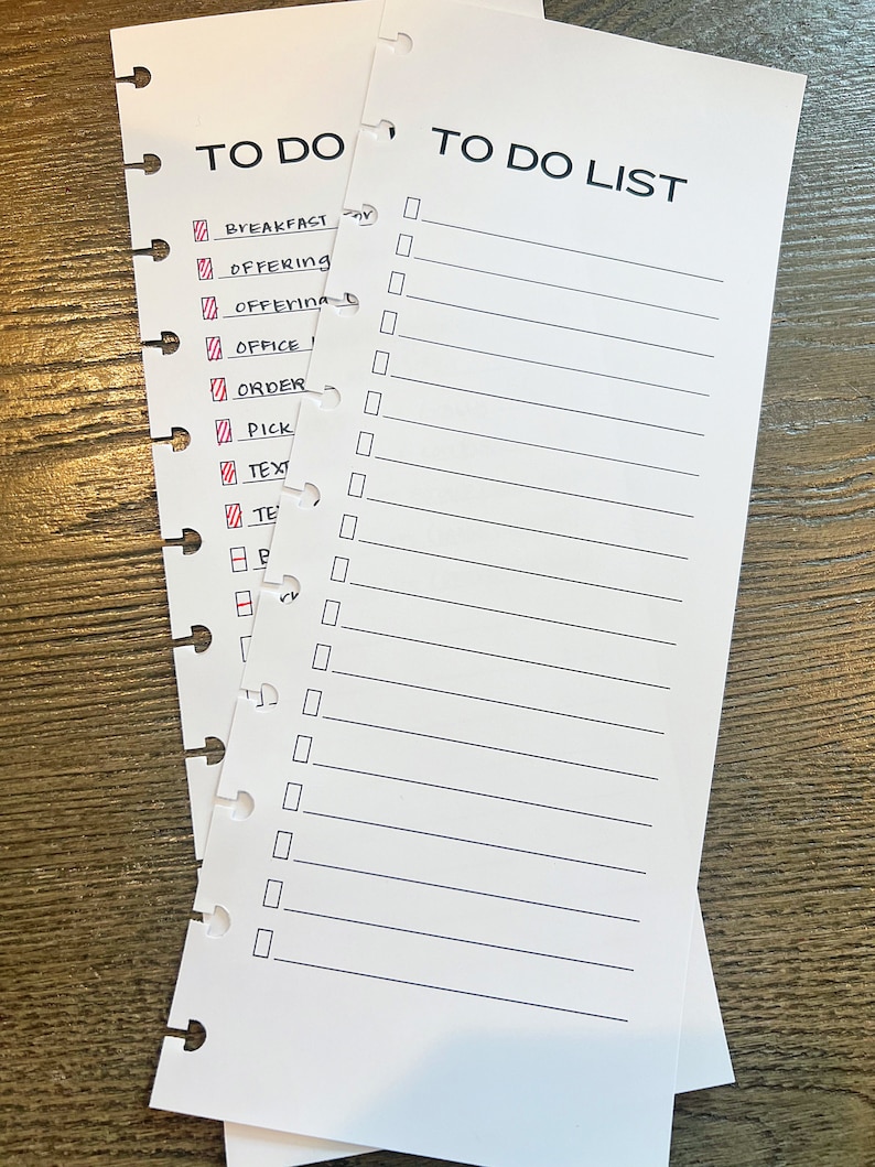 To Do List Inserts - Etsy