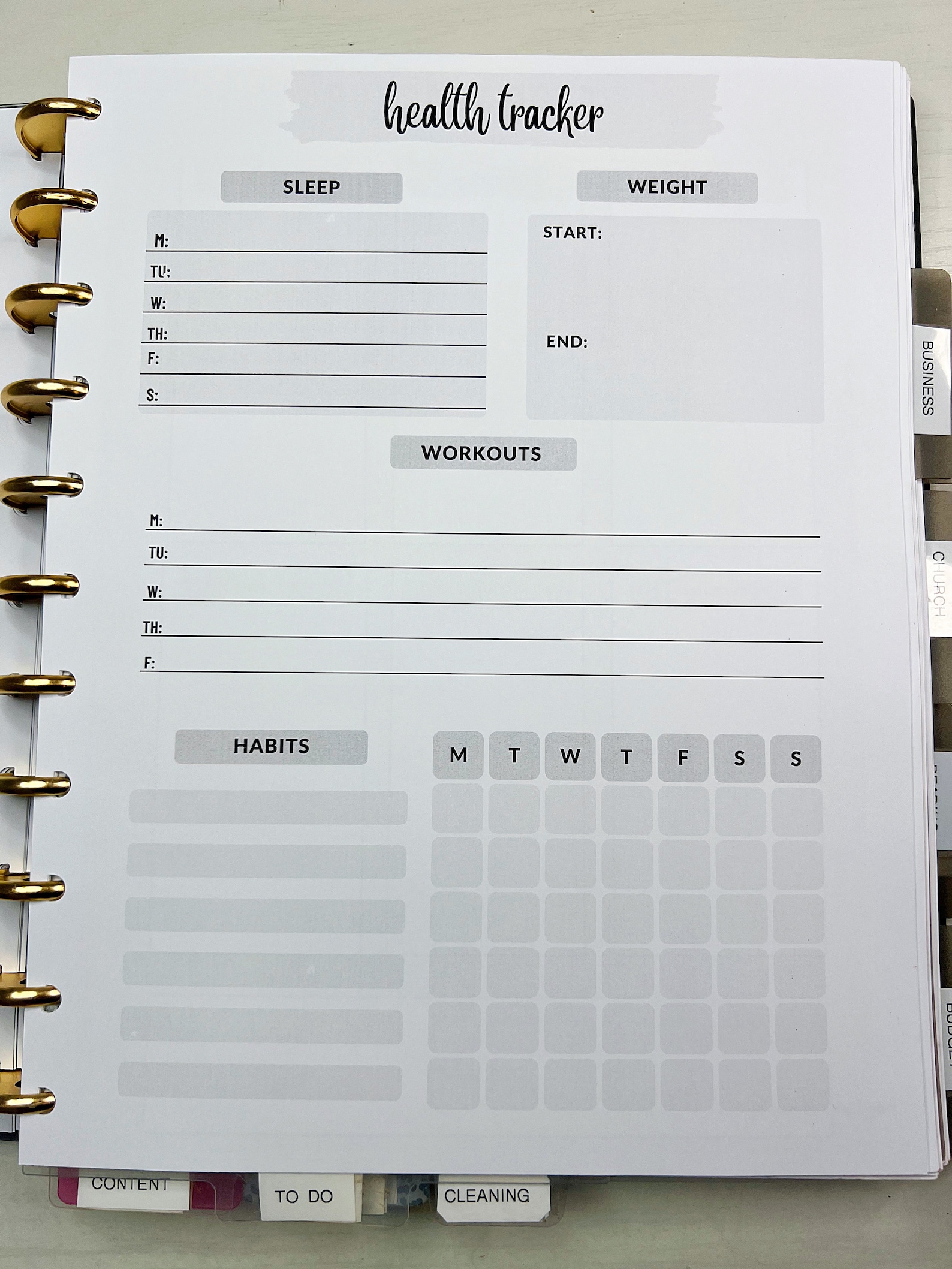 Health Tracker (DOWNLOAD) - Etsy