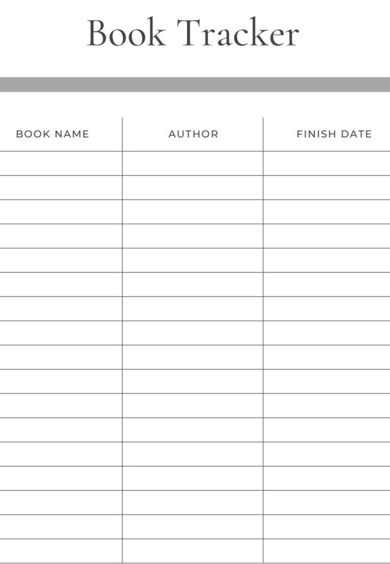 Book Trackers (DOWNLOAD) - Etsy