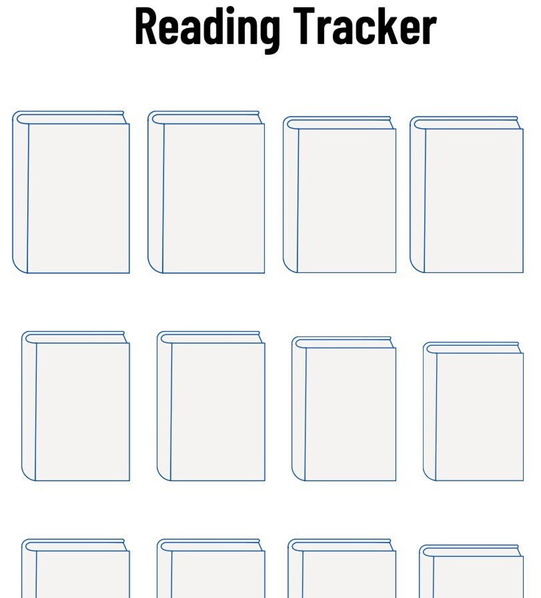 Reading Tracker (DOWNLOAD) - Etsy