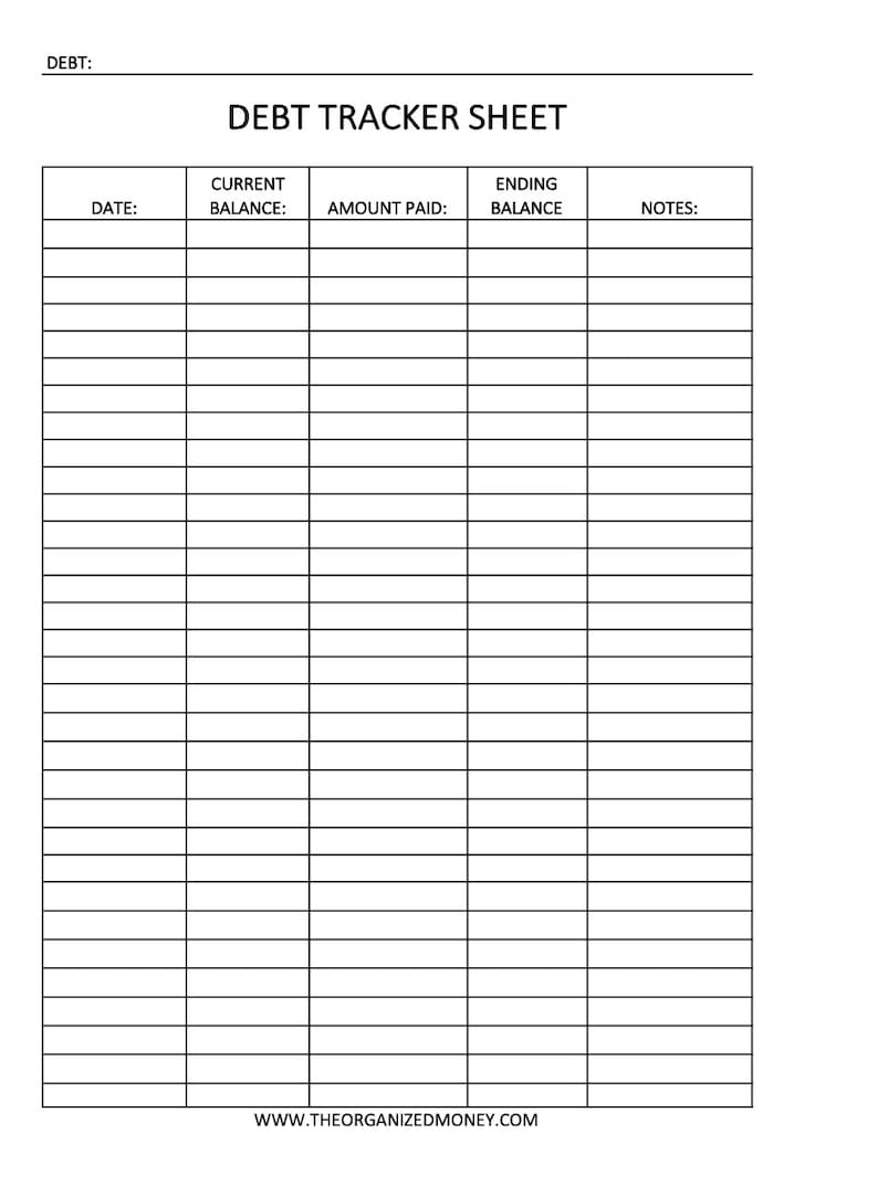 Debt Trackers (DOWNLOAD) - Etsy