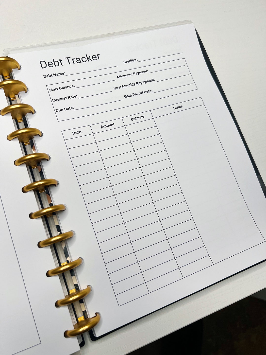 Debt Tracker (PRINTED SHEETS) - Etsy