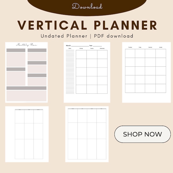 Big Vertical Planner - Etsy