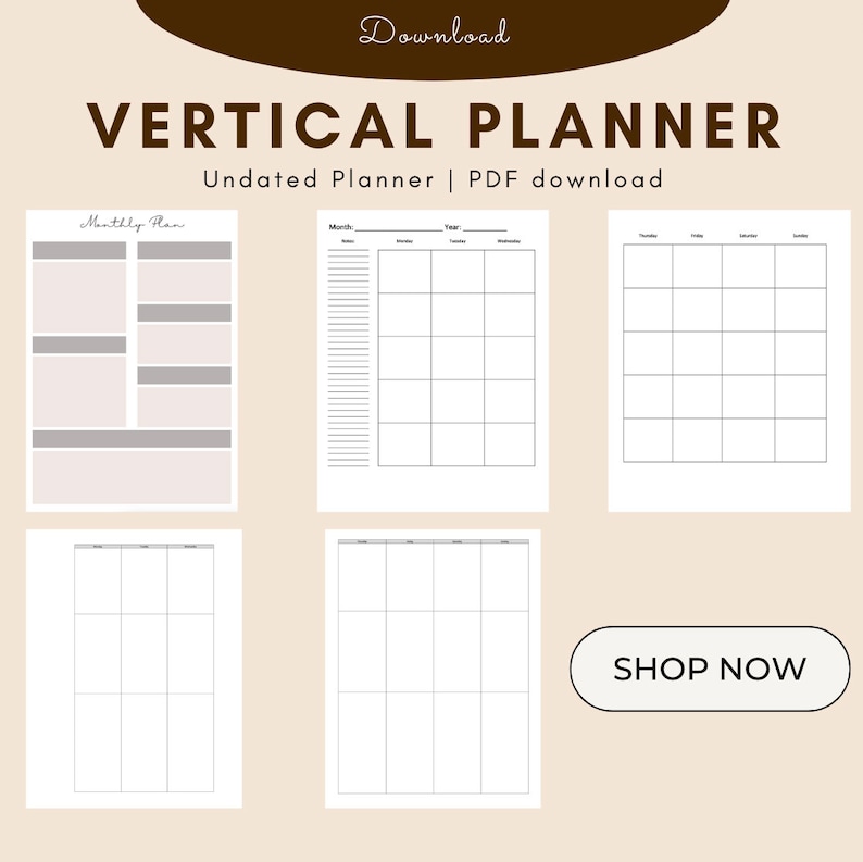 Vertical Planner (DOWNLOAD) - Etsy