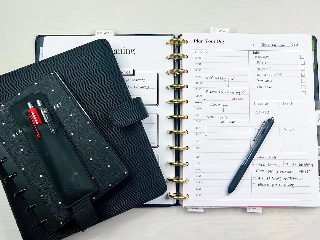 Daily Planner (6 Month Undated Planner) - Etsy