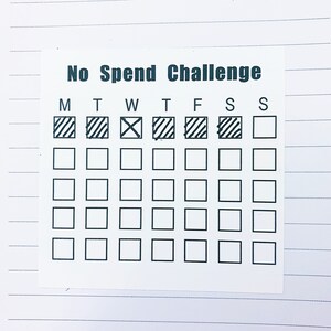 No Spend Stickers - Etsy