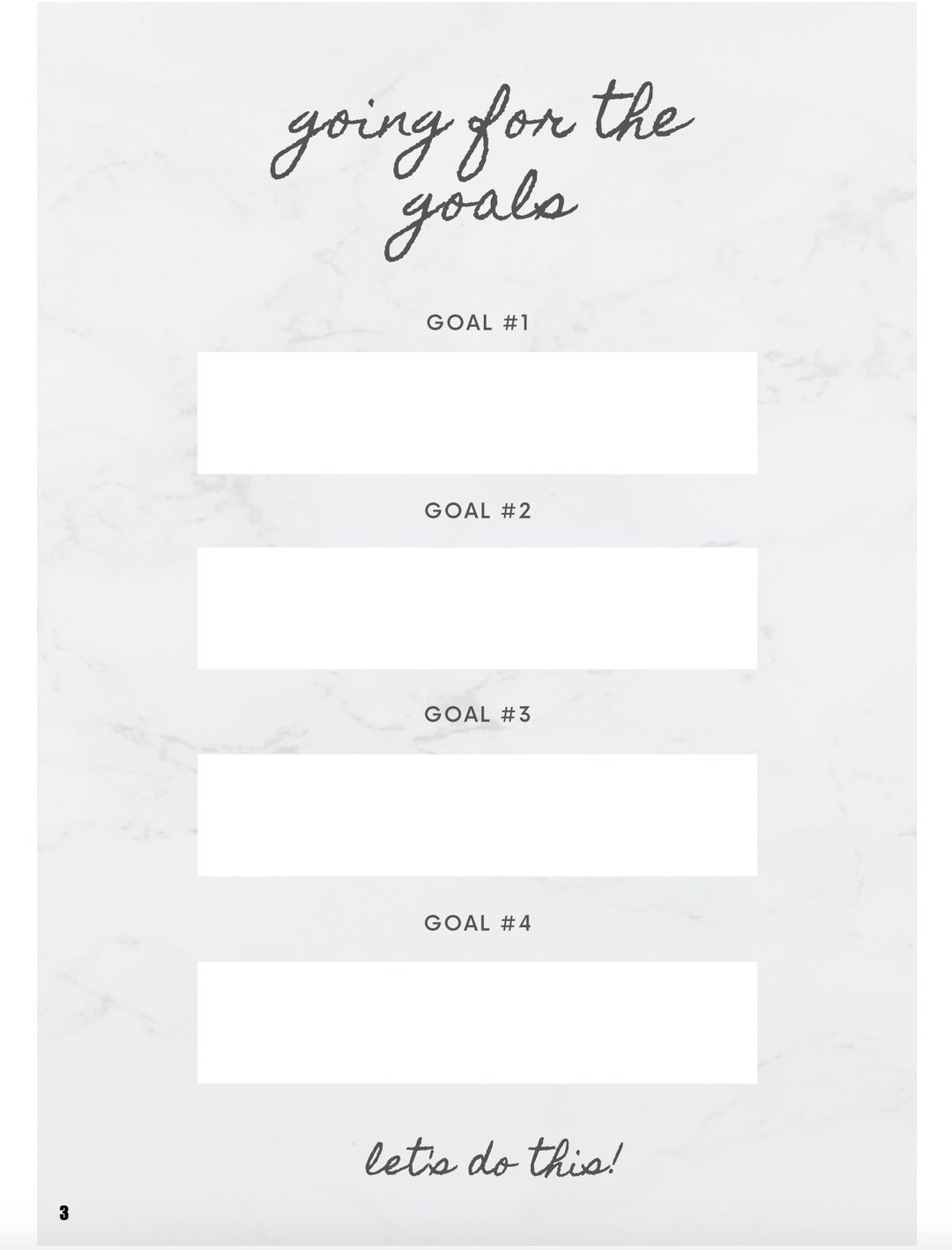 Goals Sheet (DOWNLOAD) - Etsy