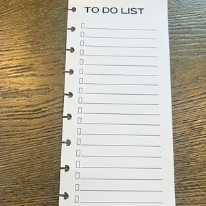 To Do List Inserts - Etsy