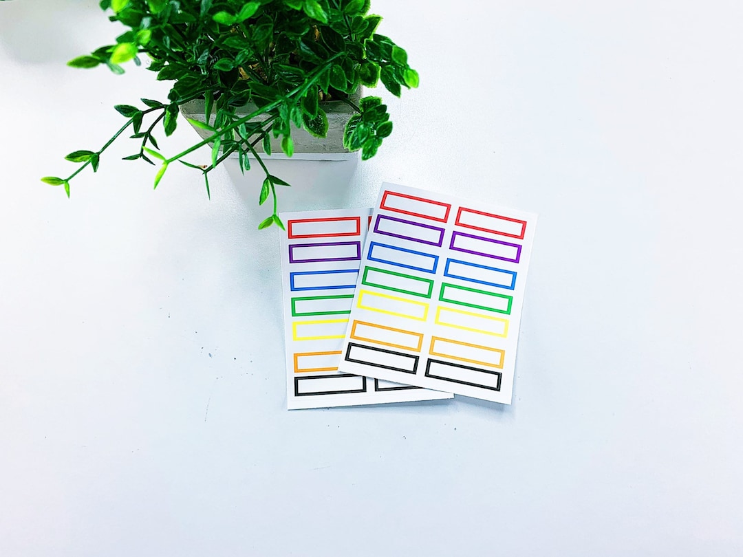 Colorful Box Stickers - Small Size - Etsy