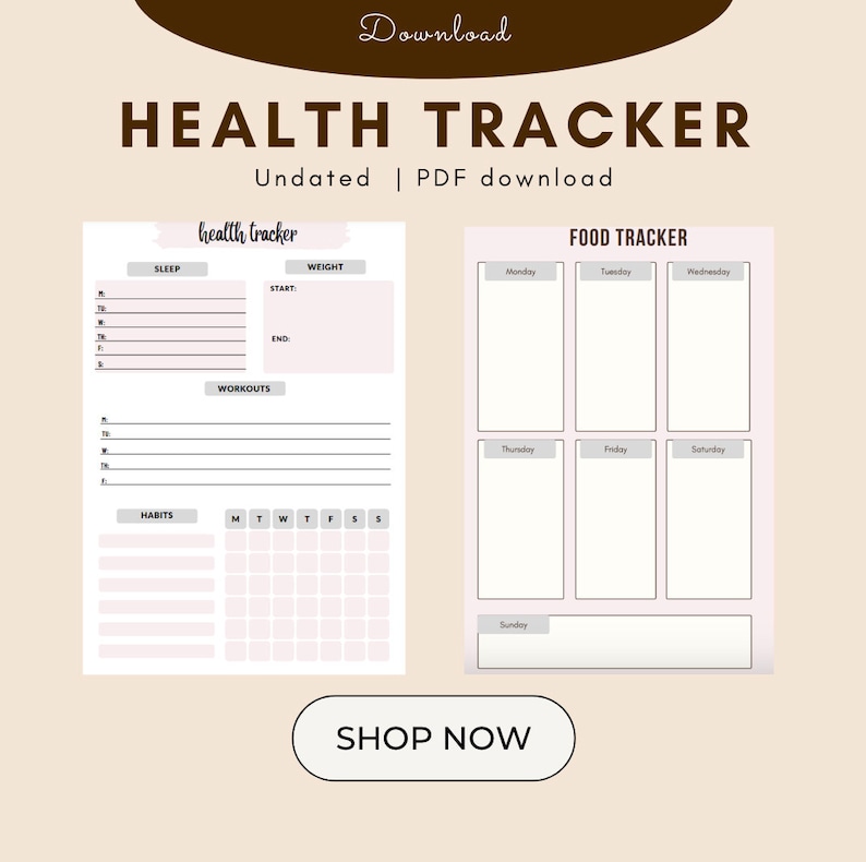 Health Tracker DOWNLOAD - Etsy