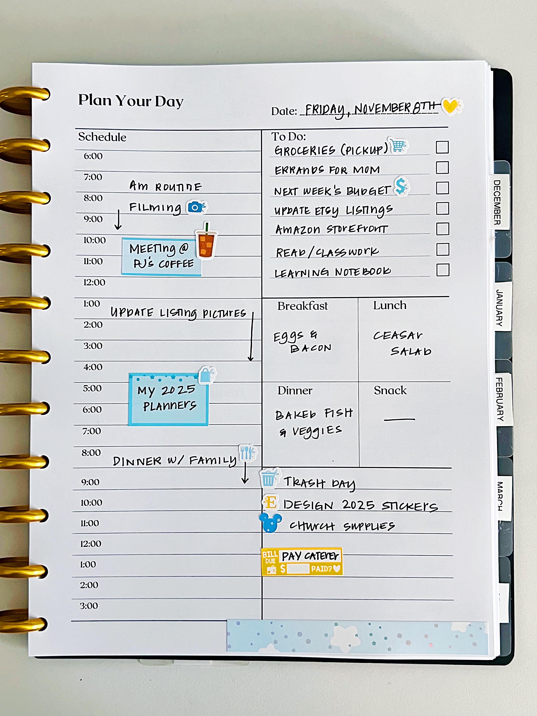 Daily Planner (6 Month Undated Planner) - Etsy